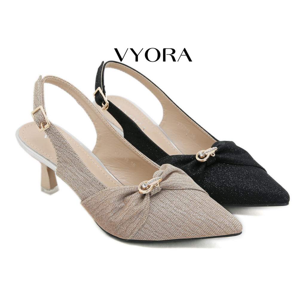 Jual Vyora - VY7719 Sepatu Heels Wanita Pesta Import 6cm Slingback ...