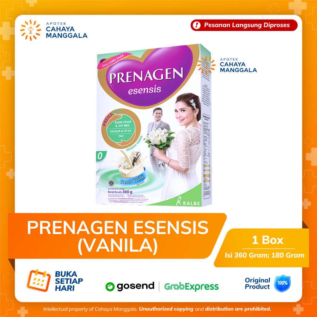 Jual PRENAGEN ESENSIS VANILLA 360 GRAM | Shopee Indonesia