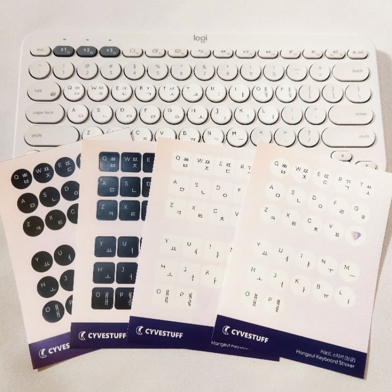 Jual [KOR] Sticker Keyboard Hangul (Korean) Layout English (CARAT VER ...