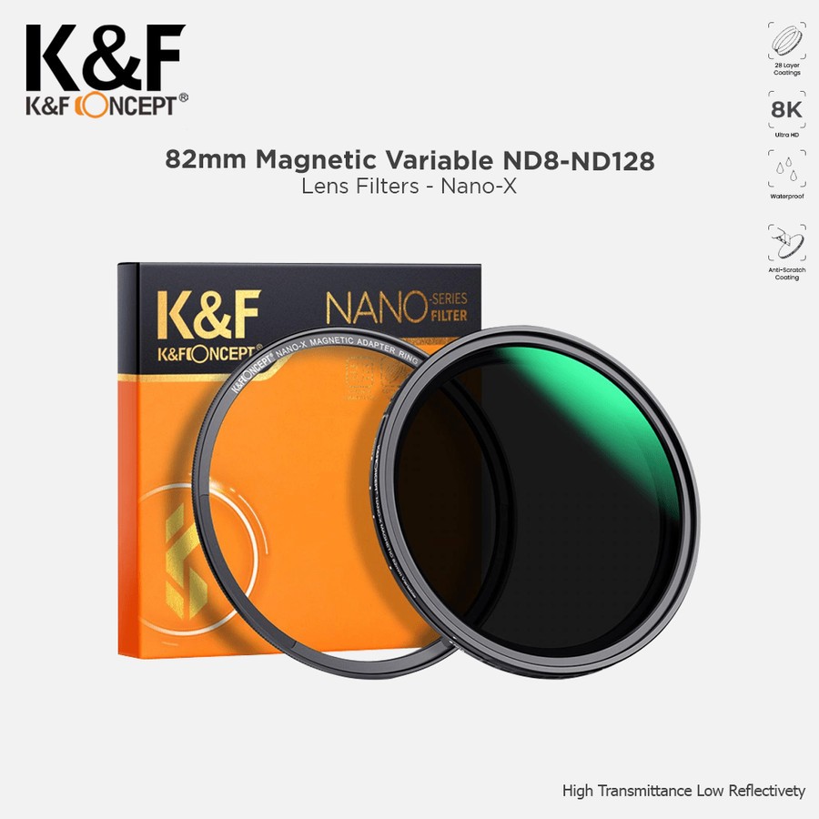 Jual K&F KNF Concept 82mm Magnetic Filter Nano-X Variable NDX ND8-128 Original | Shopee Indonesia
