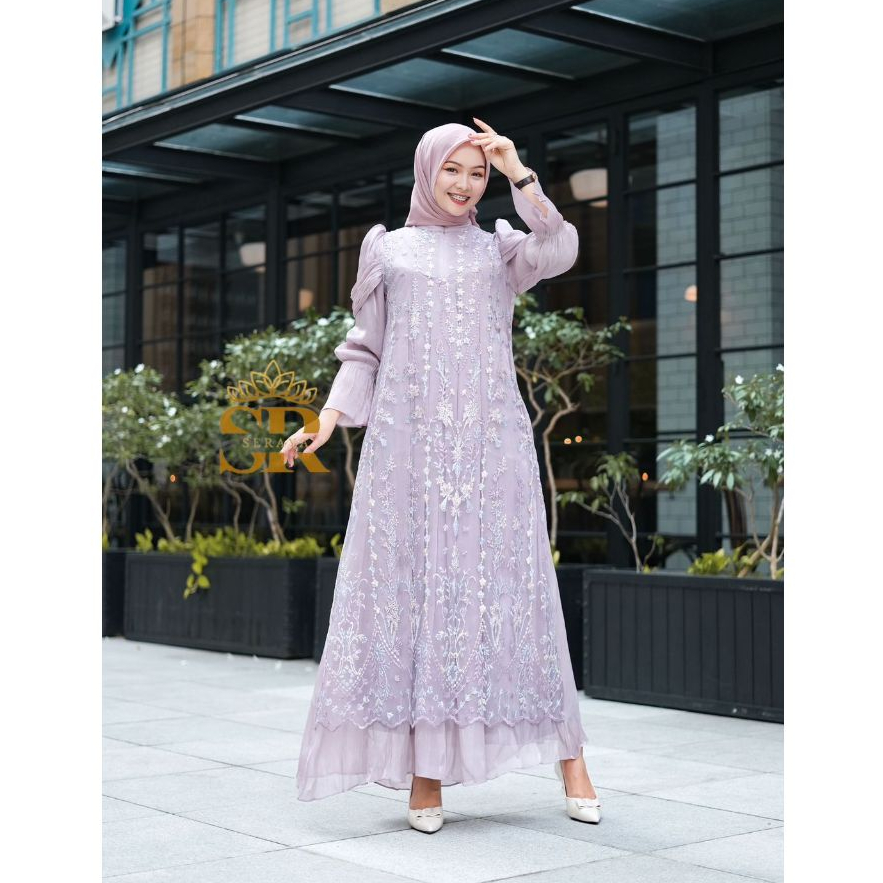 Jual Serayaofficiall DELIA Shimmer Dress Premium Mewah Gamis Terbaru Gamis Simple Elegant Wanita ...