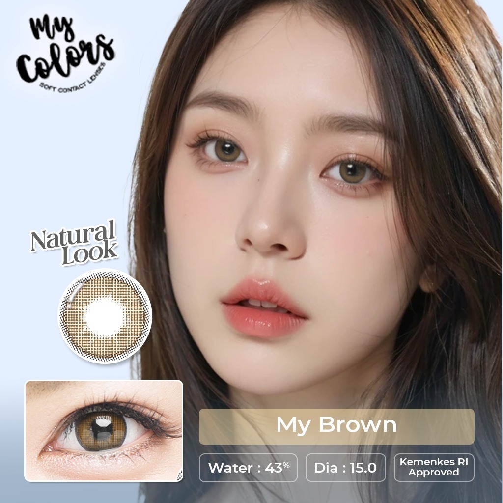 Jual SOFTLENS MY COLOR BROWN BIG EYES 15 MM (normal s/d -6.00) | Shopee ...