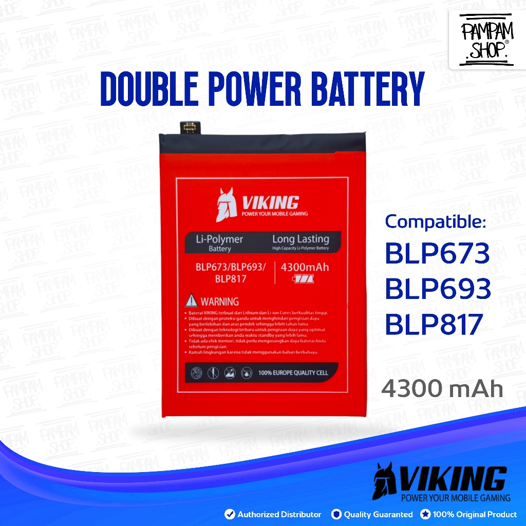 Jual Baterai VIKING Double Power Original Oppo BLP673 A3S A5S A5 A7 BLP ...