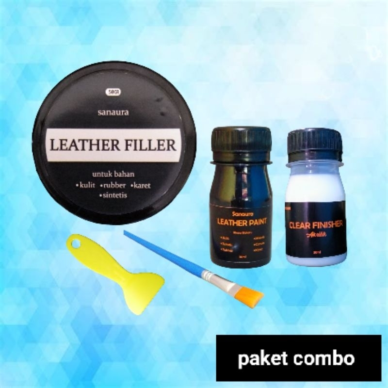 Jual leather filler/combo hemat dempul kulit/dempul sepatu kulit/dempul ...