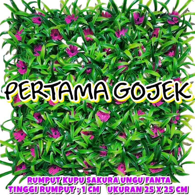 Jual RUMPUT KUPU KUPU SAKURA UKURAN 25X25 CM/ Bunga Plastik/ Daun ...