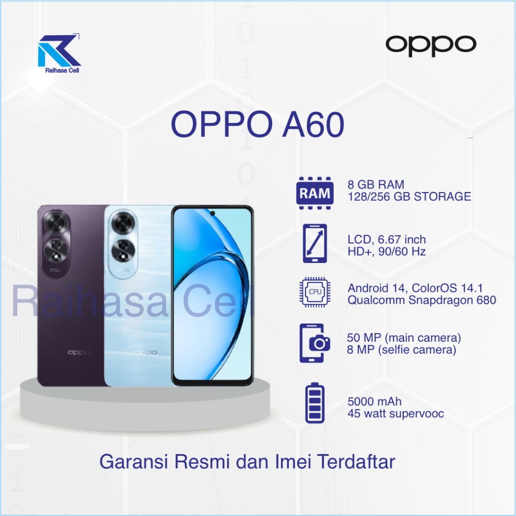 Jual Oppo A60 8/256 Garansi Resmi | Shopee Indonesia