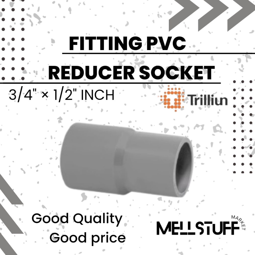 Jual Fitting PVC Reducer Socket Ukuran 3/4" x 1/2" Inch Merk Trilliun ...