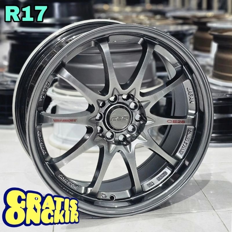 Jual velg racing ring 17 VOLKRAYS CE28 velg racing mobil r17 velg mobil Avanza Veloz Xenia ...