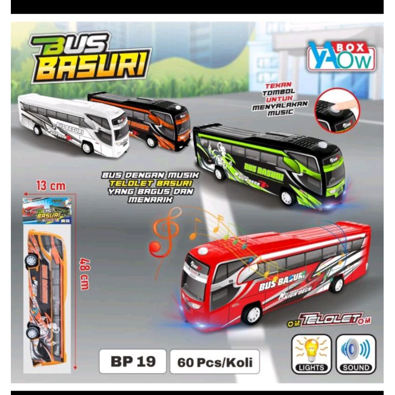 Jual bus basuri bunyi telolet lampu led | Shopee Indonesia