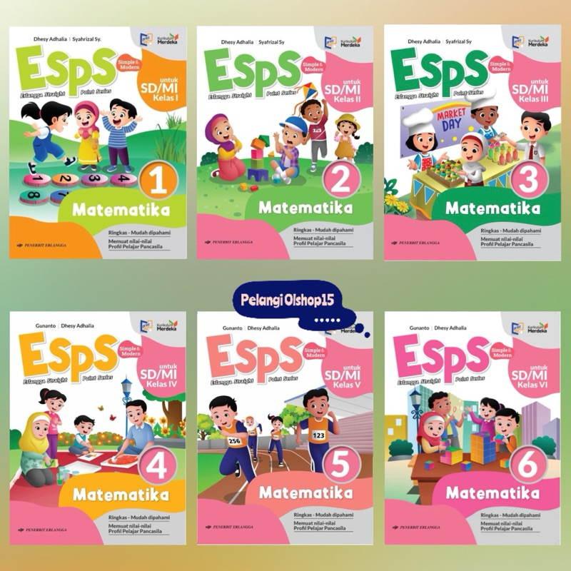 Jual BUKU ESPS MATEMATIKA SD/MI KELAS 1 2 3 4 5 6 KURIKULUM MERDEKA ERLANGGA ORIGINAL | Shopee ...