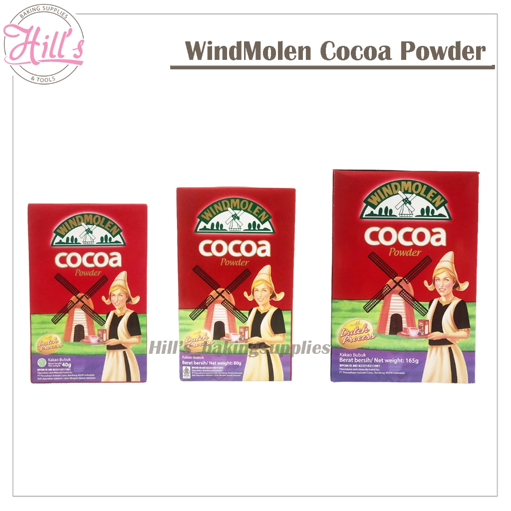 Jual COCOA POWDER WINDMOLEN 40gr 80gr 165gr / COKELAT BUBUK WINMOLEN 40 ...
