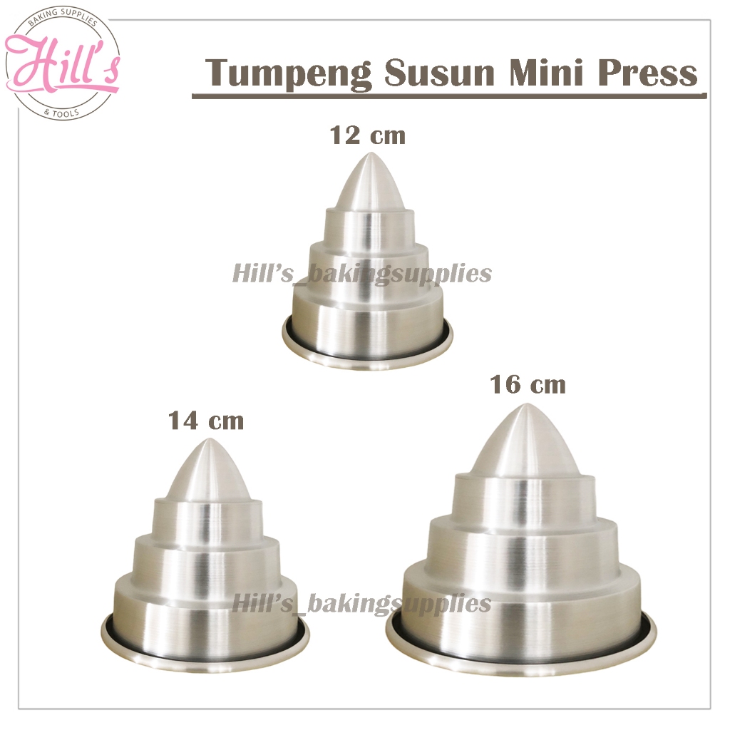 Jual LOYANG TUMPENG SUSUN MINI / CETAKAN TUMPENG SUSUN MINI ALUMINIUM 12 CM 14 CM 16 CM | Shopee ...