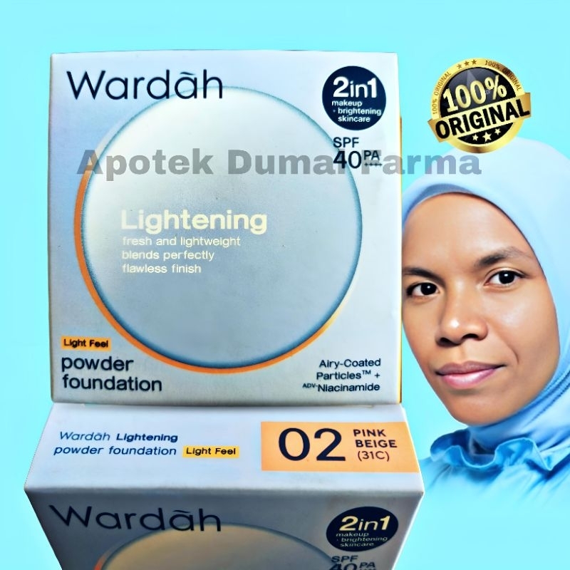 Jual Wardah lightening powder foundation I pink beige | Shopee Indonesia