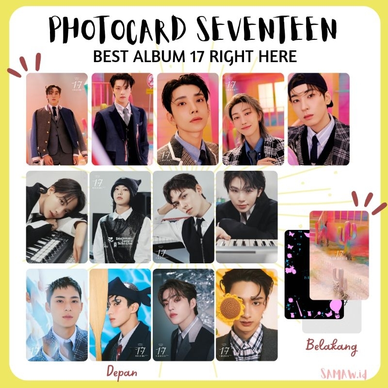 Jual PHOTOCARD SEVENTEEN BEST ALBUM 17 RIGHT HERE | Shopee Indonesia