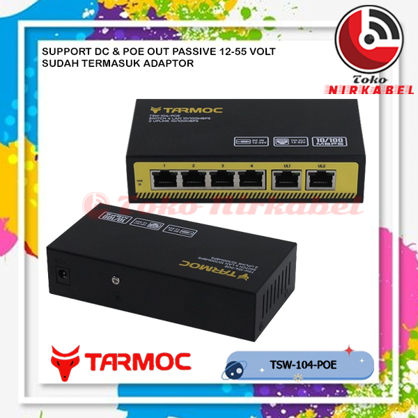 Jual Tarmoc TSW-104-POE | Switch POE 12V 24V 48V IP Camera CCTV ...