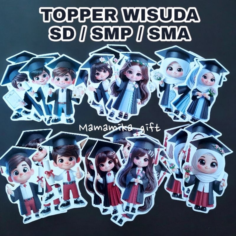 Jual TOPPER WISUDA BUKET / TOPPER WISUDA KUE SD SMP SMA | Shopee Indonesia