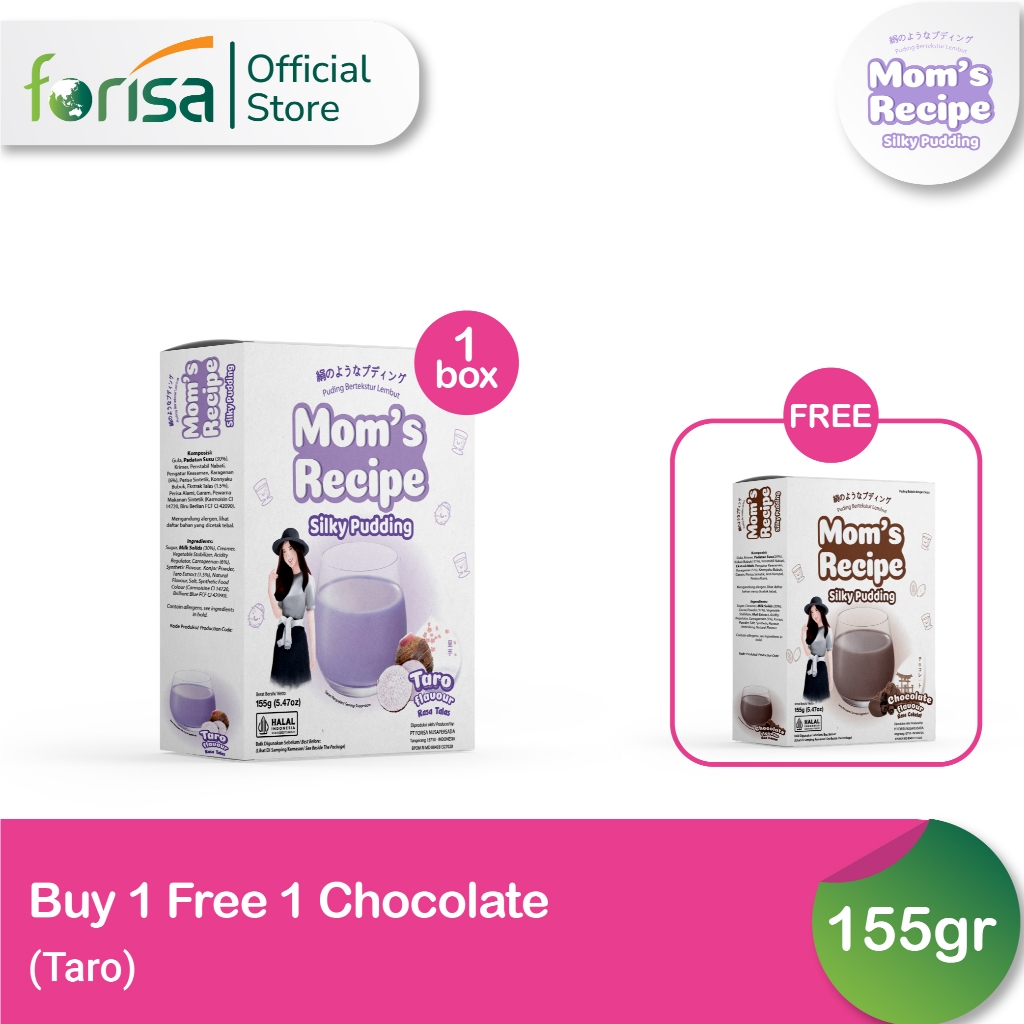 Jual [BUY1GET1] Mom's Recipe Silky Pudding Taro Box 155 gr FREE ...