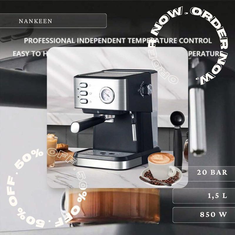 Jual nankeen - Mesin Kopi Espresso/Donlim Coffee Maker/Espresso Maker/Mesin Pembuat Kopi ...