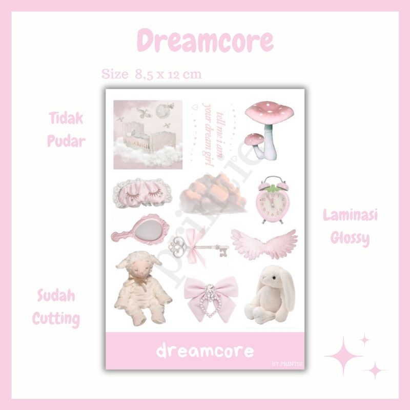 Jual [1 lbr] kisscut sticker sheet tema pinky dreamcore | Shopee Indonesia