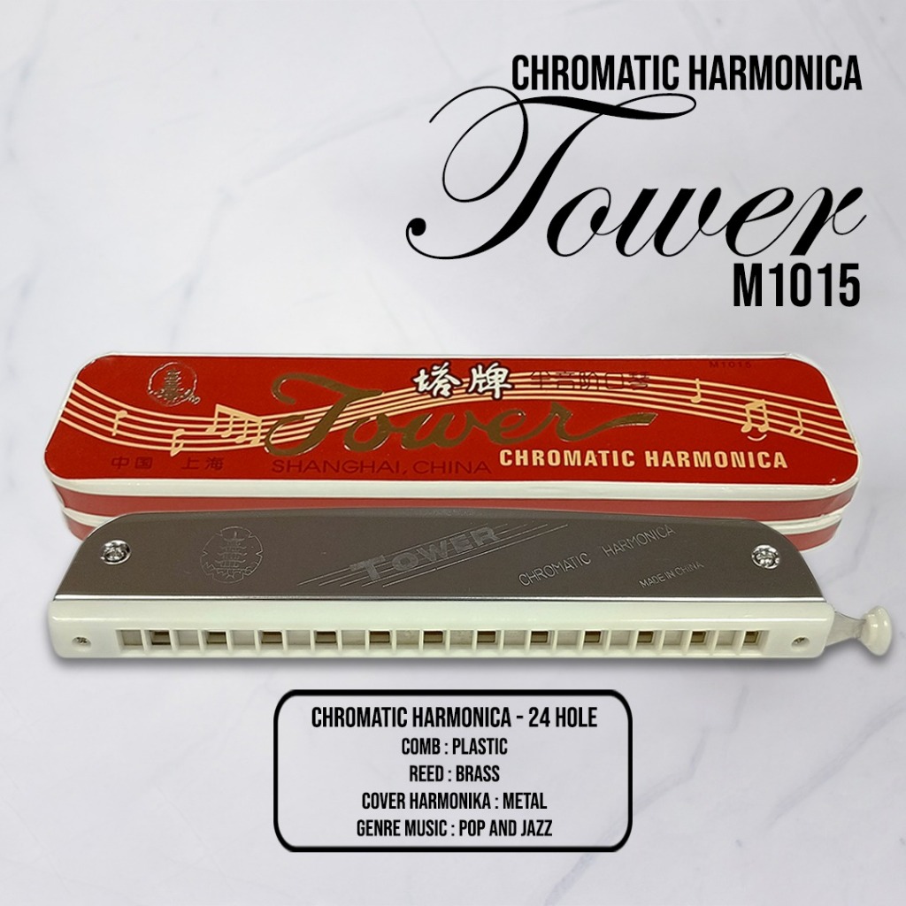 Jual Harmonica Harmonika Easttop Tower M1015 Chromatic 24 Hole China ...