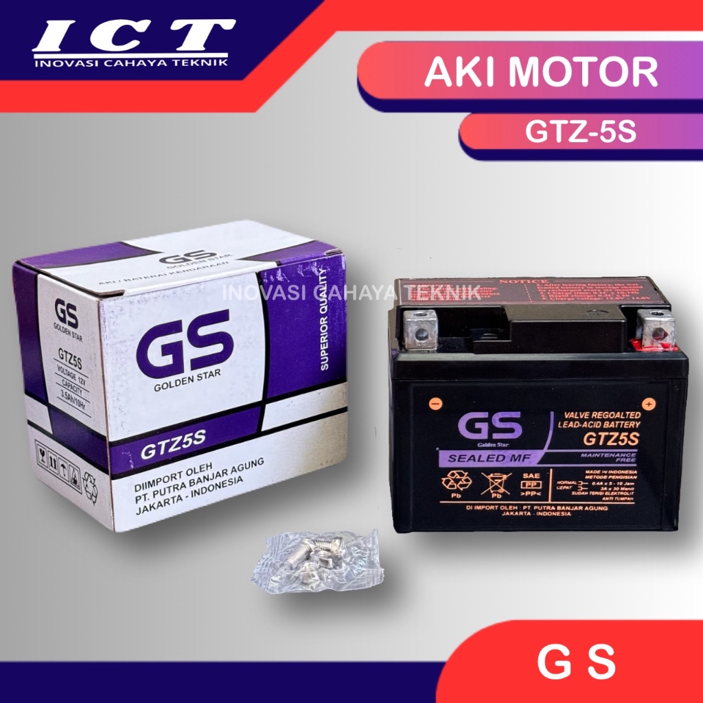 Jual Aki Motor GTZ5S GS / Aki Kering GTZ5S GS / Aki Motor GS | Shopee ...