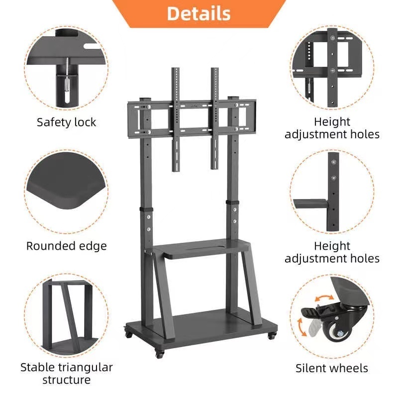 Jual Epic Finds Bracket standing roda LED TV 32"- 85" + Tray,Braket TV ...