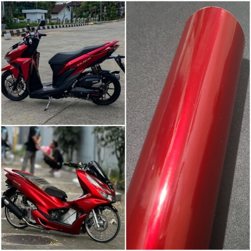 Jual Sekotlet Seticker Merah candy Sekotlet merah metalik candy 45cm x ...