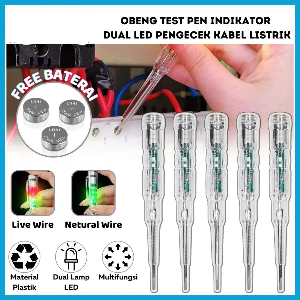 Jual Obeng Tespen / Tester 2in1 Indicator Dual LED / Tespen Minus Alat ...