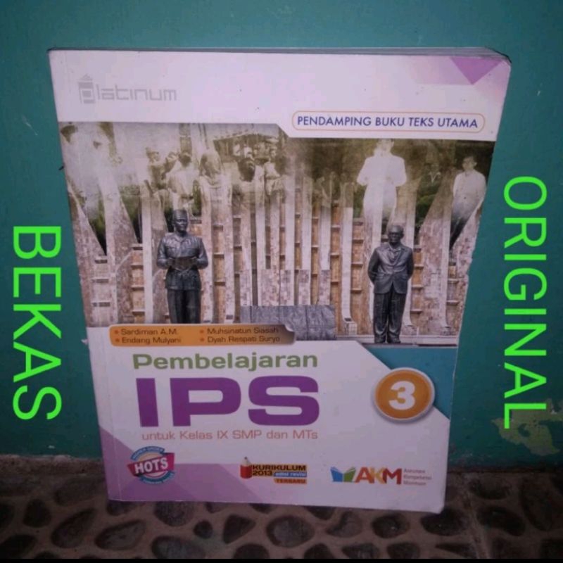 Jual Buku Pembelajaran IPS Ilmu Pengetahuan Sosial kelas 9 IX 3 SMP ...