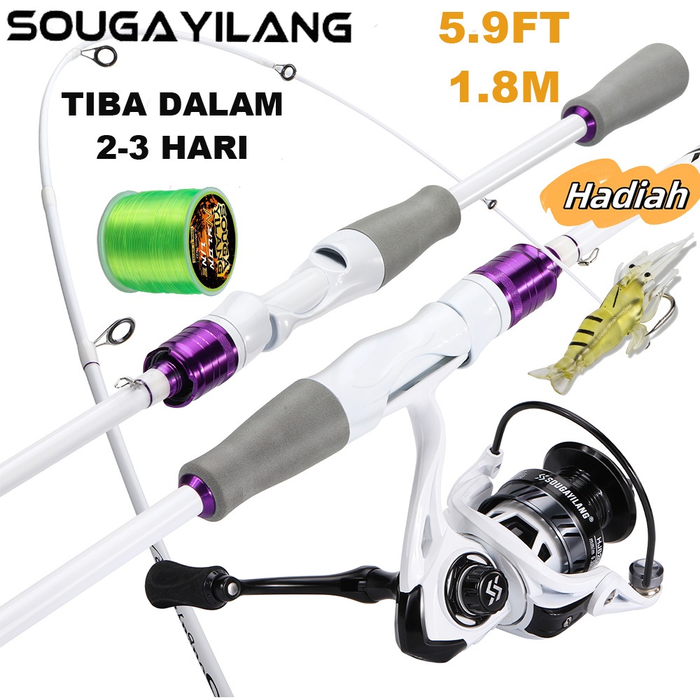 Jual Sougayilang Karbon Joran Pancing Set 1.8m/5.9ft pancing 2000-3000 ...