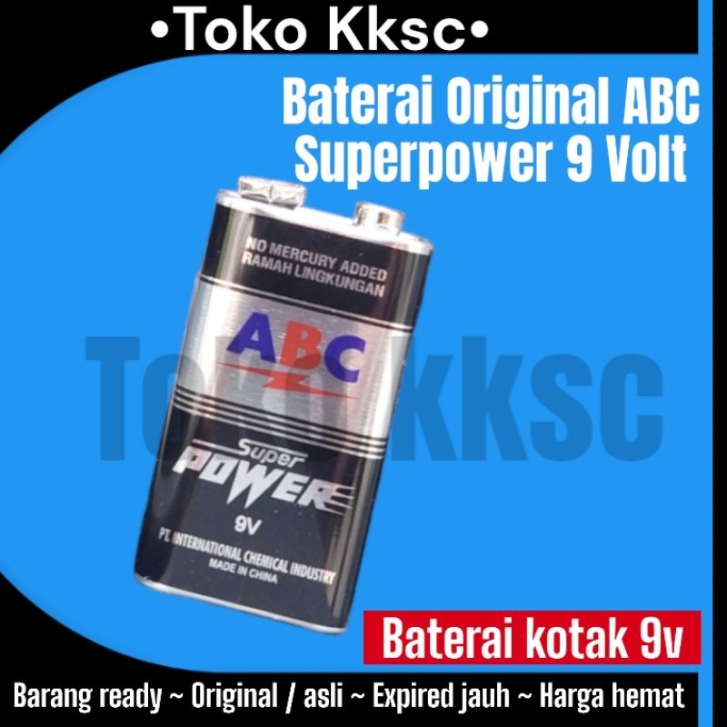 Jual 1 PCS BATERAI ABC 9 VOLT SUPERPOWER (9V spw 1) | Shopee Indonesia
