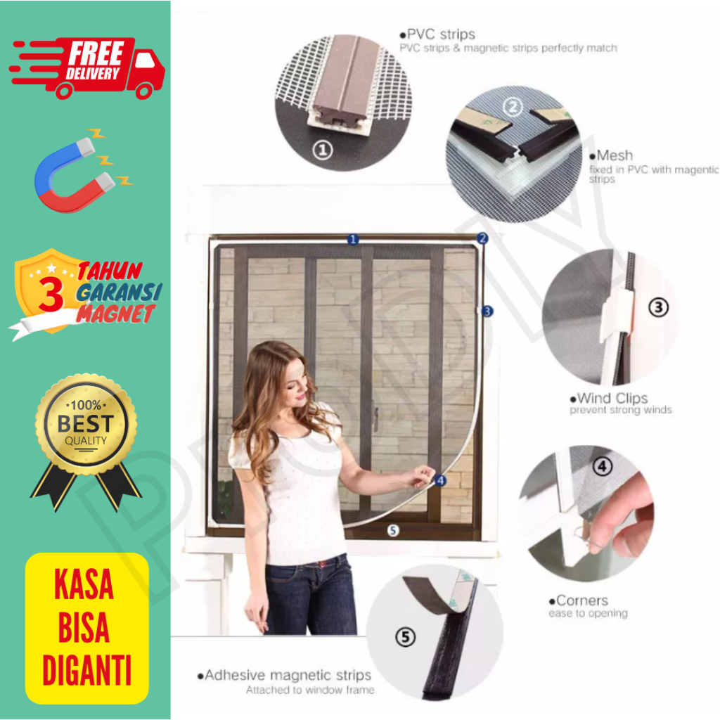 Jual L180 x T180/250 Kasa Kawat Nyamuk Custom Magnet DIY ProDIY | Shopee Indonesia