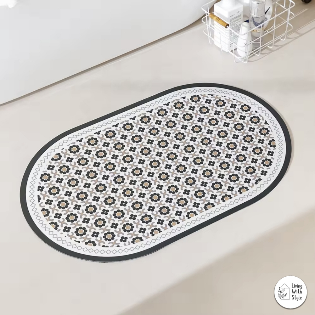 Jual Living With Style - Spring Flower Bath Mat / Keset Lantai Motif ...