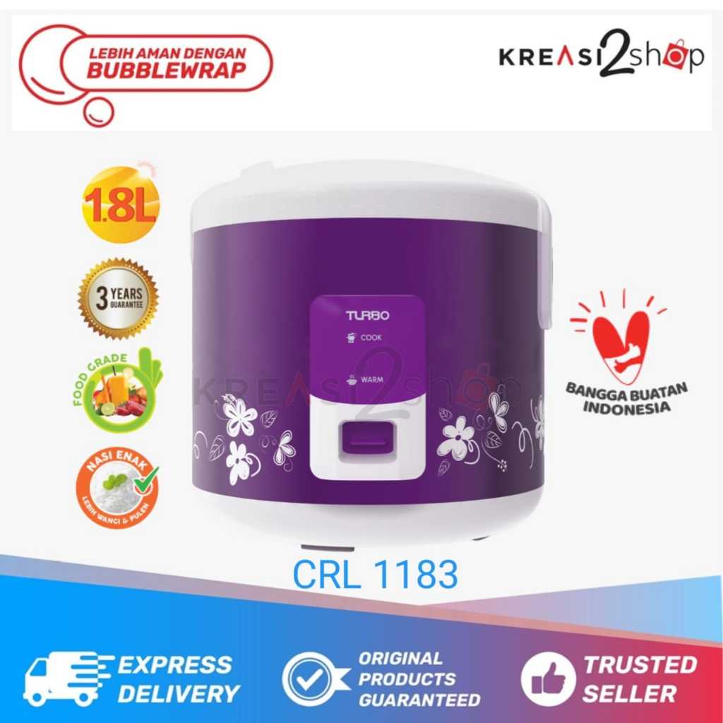 Jual [NEW] Turbo Rice Cooker Magic Com Penanak Nasi CRL 1183 Dua ...