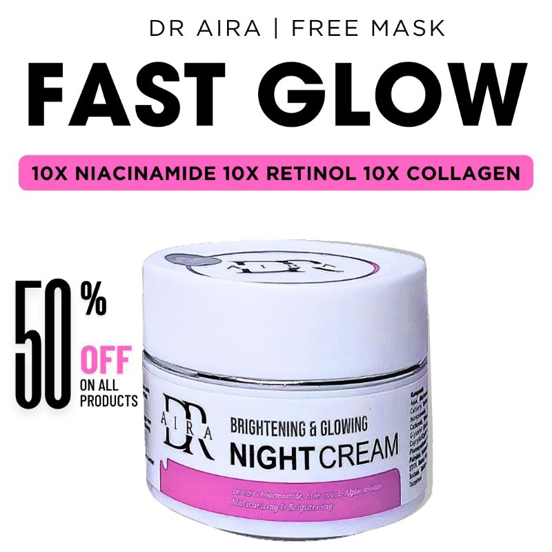 Jual 𝗠𝗔𝗟𝗟 DR AIRA CREAM PELICIN WAJAH GLOWING GLASS PERMANEN 7 HARI ...