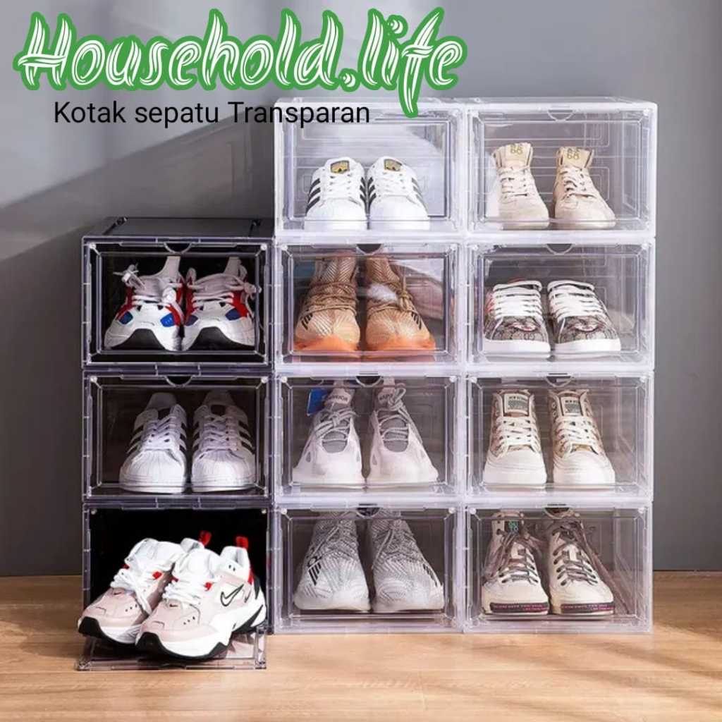 Jual Kotak Sepatu Transparan Tebal Magnet Shoes Box Kotak Sepatu Kotak ...