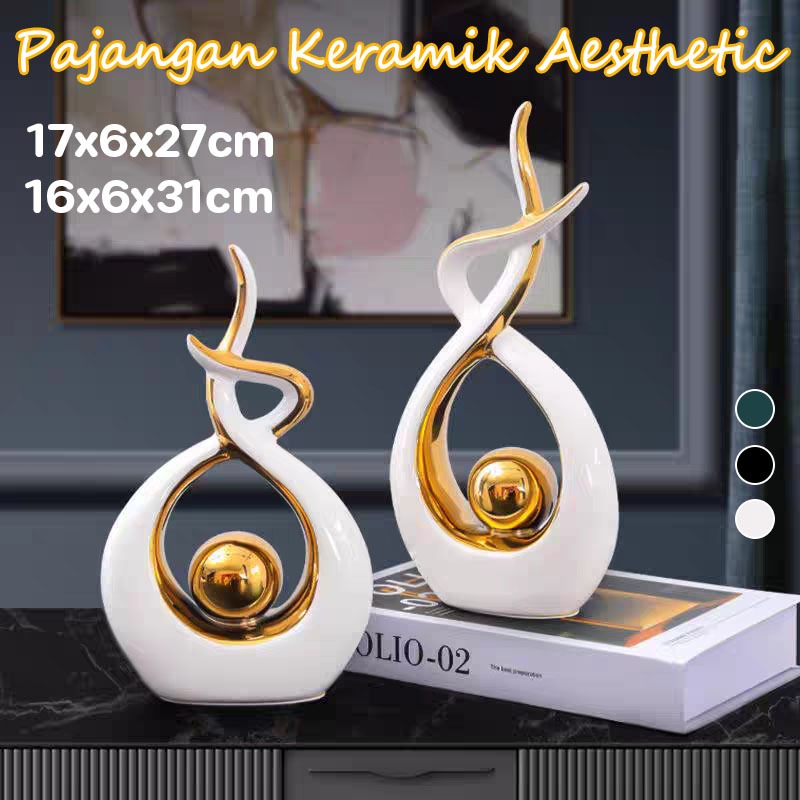 Jual Pajangan Keramik Aesthetic Ornament Kabinet TV Living Room Home ...