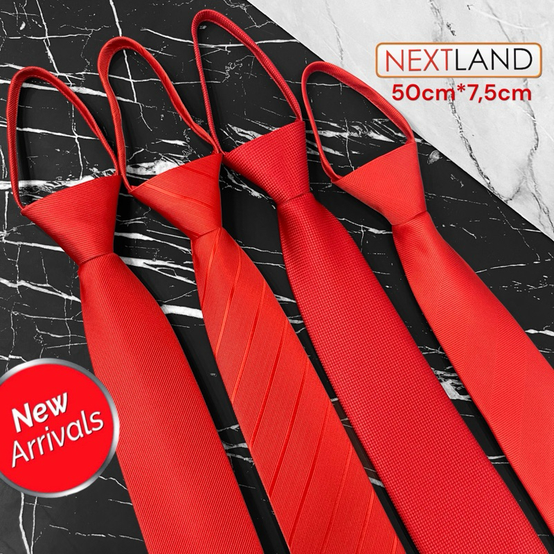Jual NEXTLAND Dasi Merah model instan langsung pakai 50cm*7,5cm dibuat dari bahan berkwalitas ...