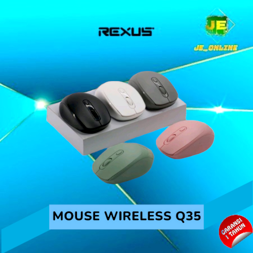 Jual Mouse REXUS Q35 wireless & BLUETOOTH silent click | Shopee Indonesia