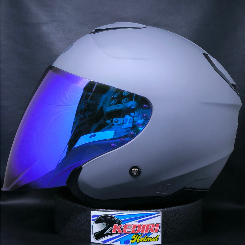 Jual Helm KYT KYOTO R solid polos half face putih hitam doff grey ...