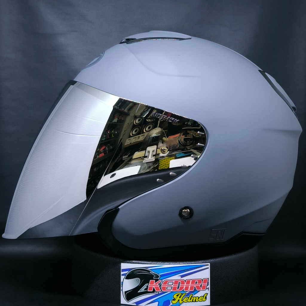 Jual Helm KYT KYOTO R solid polos half face putih hitam doff grey ...