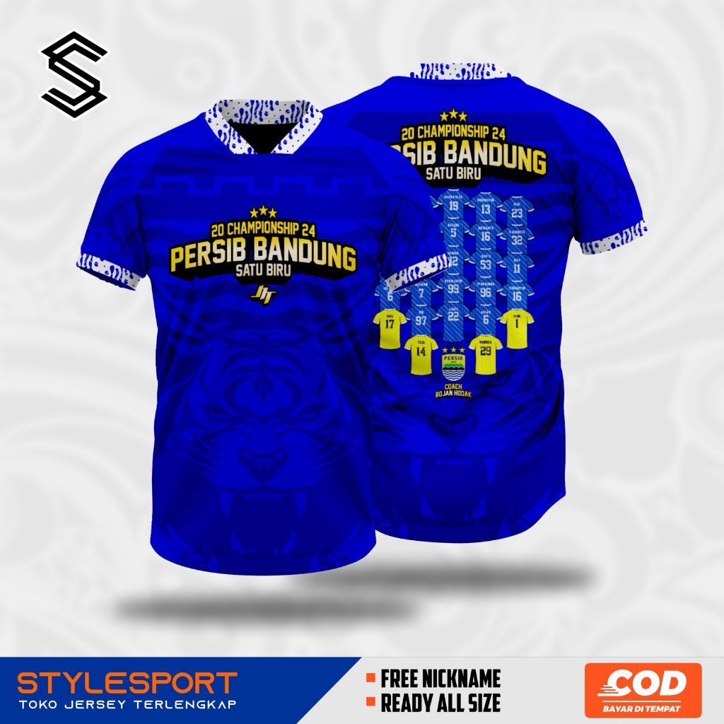 Jual BAJU JERSEY PERSIB BANDUNG JUARA/CHAMPIONSHIP SERIES 2024 | Shopee ...
