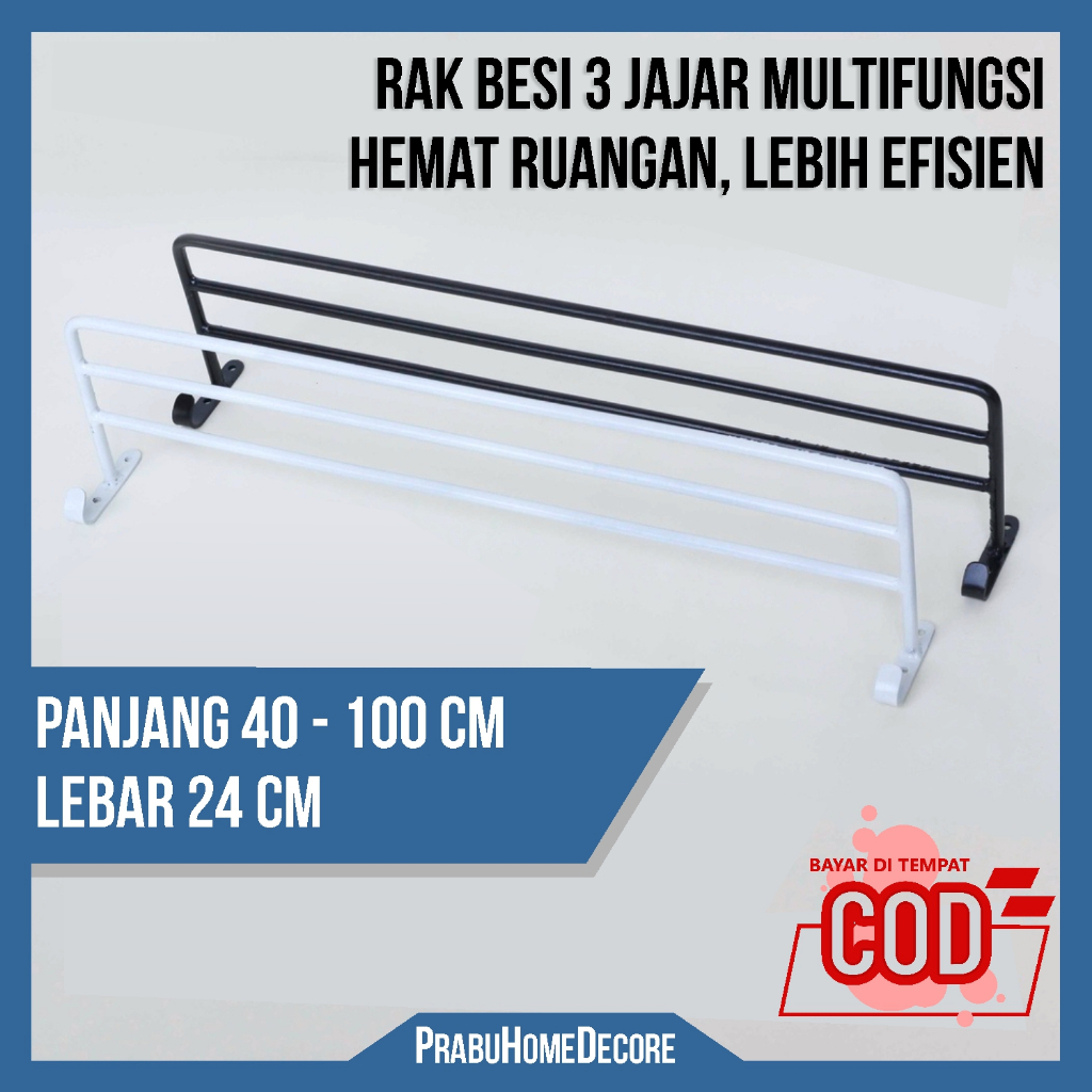 Jual Hook Rak Besi 3 Jajar Gantung Handuk Kain Dapur Rak Jemuran ...