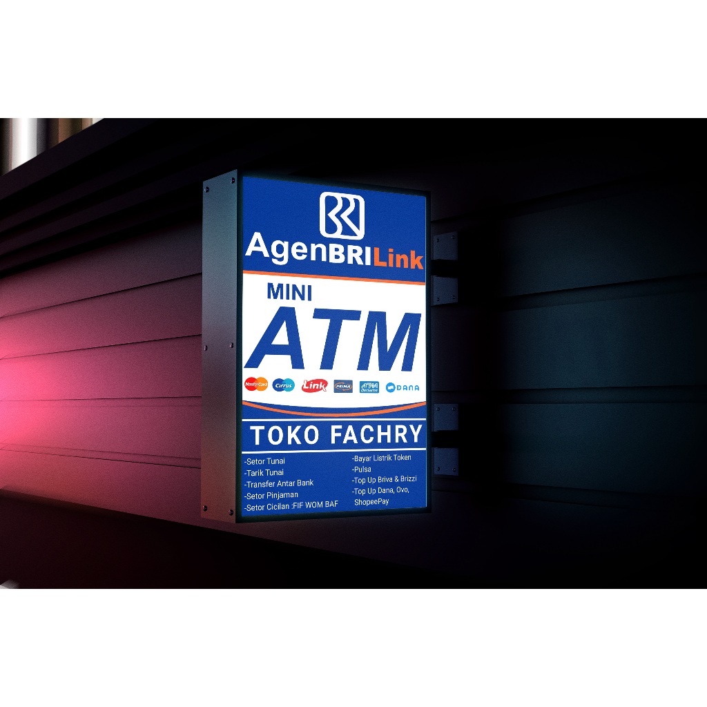 Jual TINGGAL PASANG – NEON BOX BENTUK PERSEGI UKURAN 90 X 120 CM FREE ...