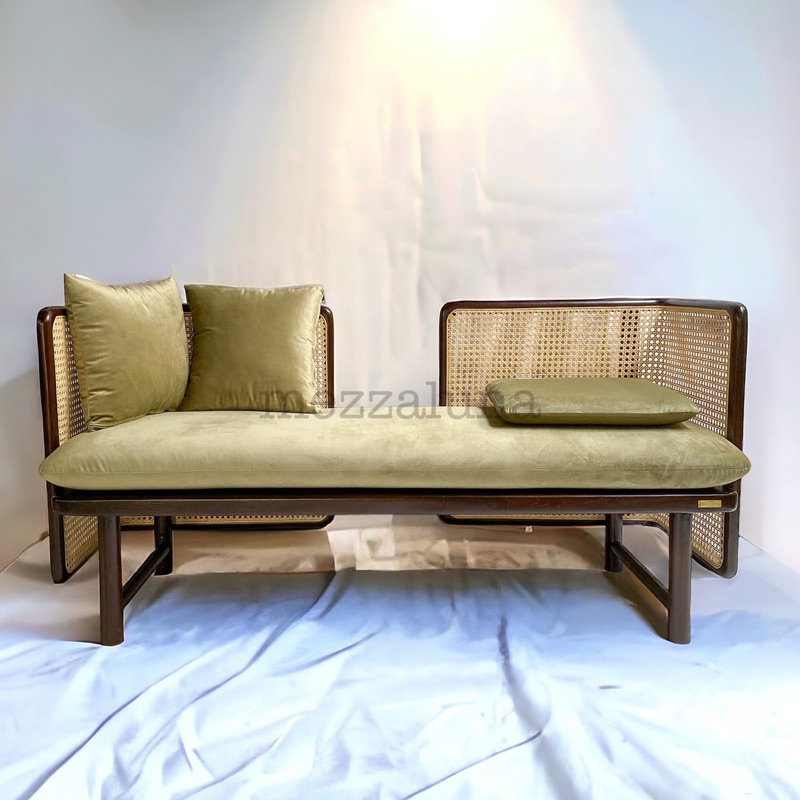 Jual BANGKU ROTAN ANTIK / SOFA KAYU JATI ROTAN ANTIK / SOFA JAPAN STYLE ...