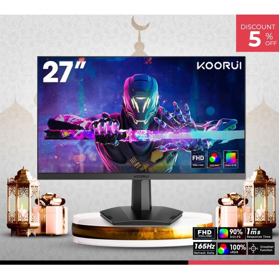 Jual KOORUI 27 inch FHD GAMING MONITOR 165Hz 1ms IPS PANEL GN06 ...