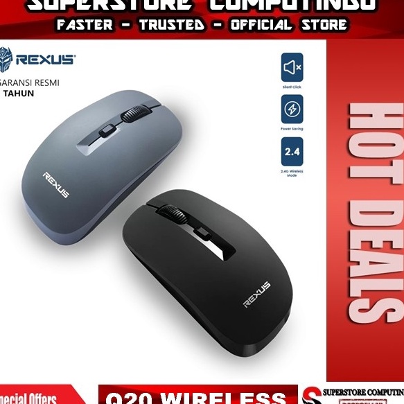 Jual Rexus Q2 Office Mouse Wireless Silent Click | Shopee Indonesia