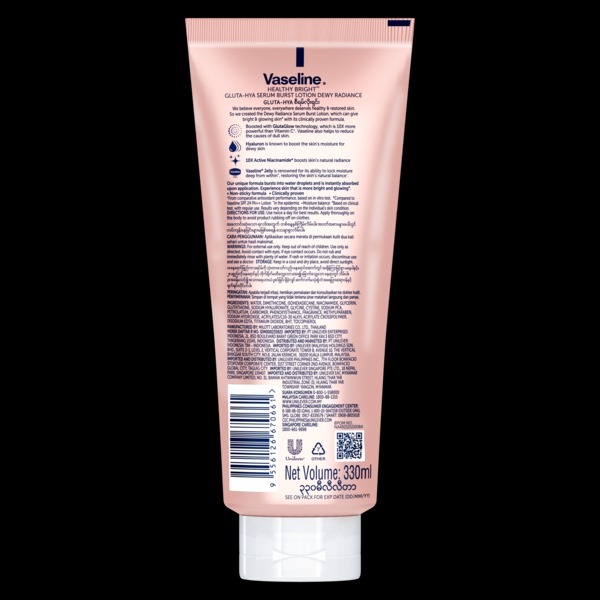 Jual Vaseline Gluta-Hya Serum Burst Lotion Dewy Radiance 330 ML | Body ...