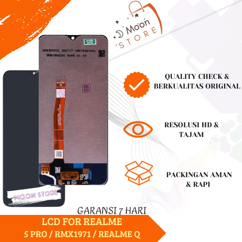 Jual LCD TOUCHSCREEN REALME 5 PRO RMX1971 REALME Q ORIGINAL FULLSET ...