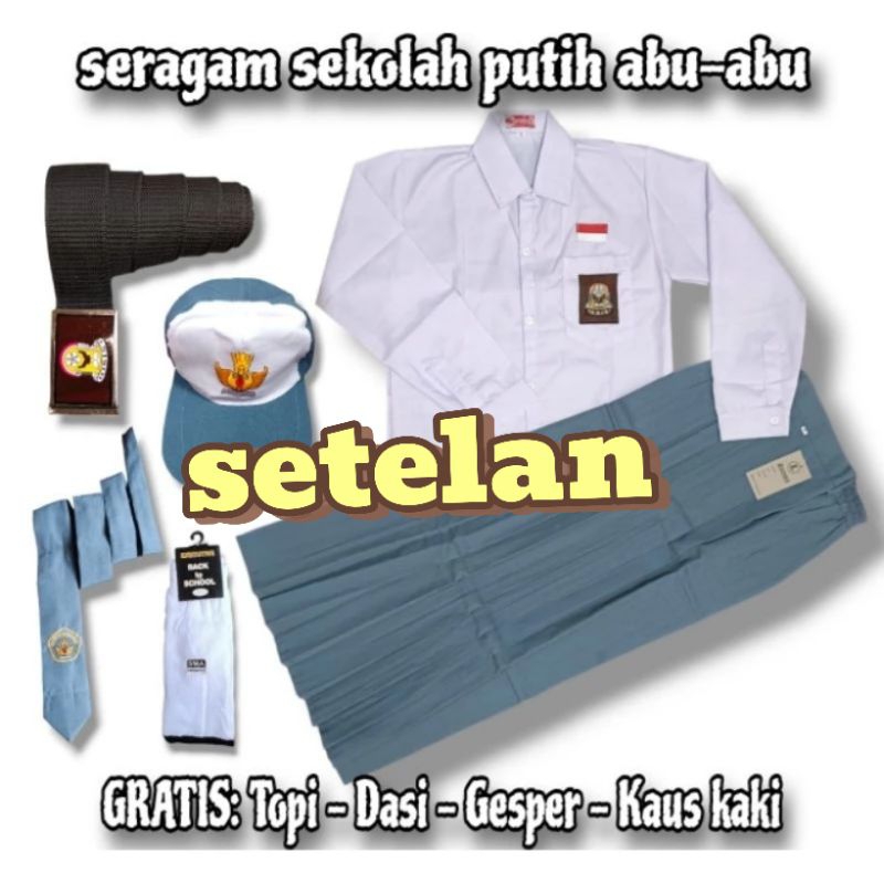 Jual Seragam sekolah SMA perempuan setelan komplit sesuai dengan ...